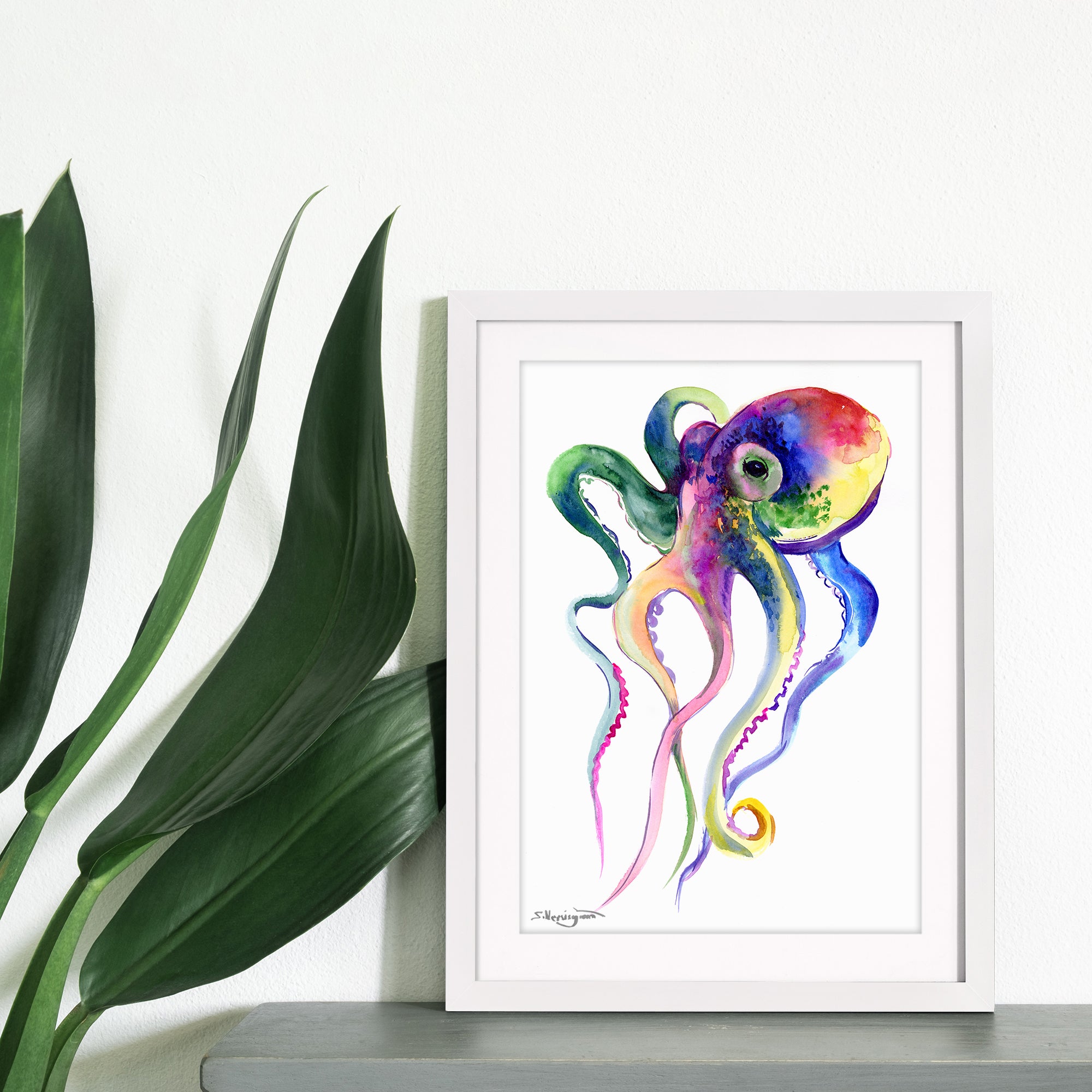 Watercolor Octopus Painting