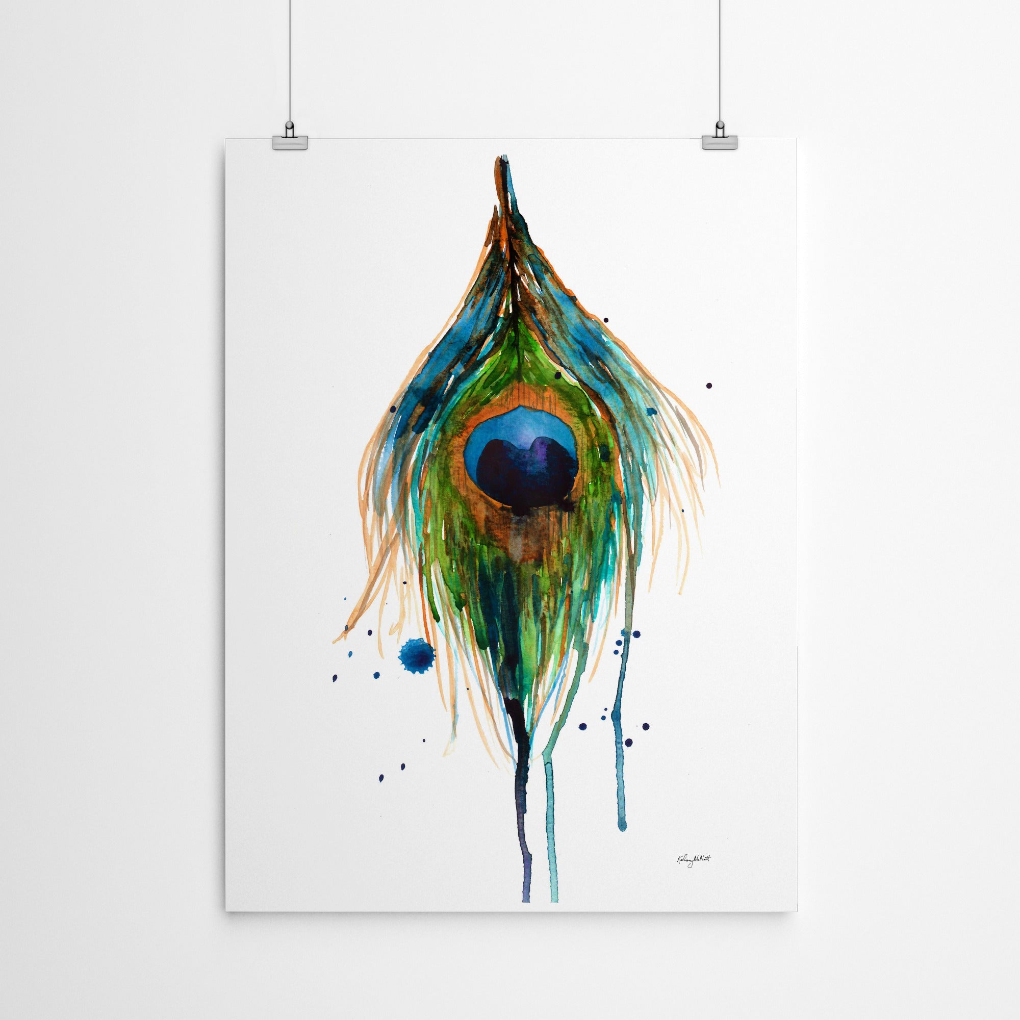 Abstract Paintings Of Peacock Feathers